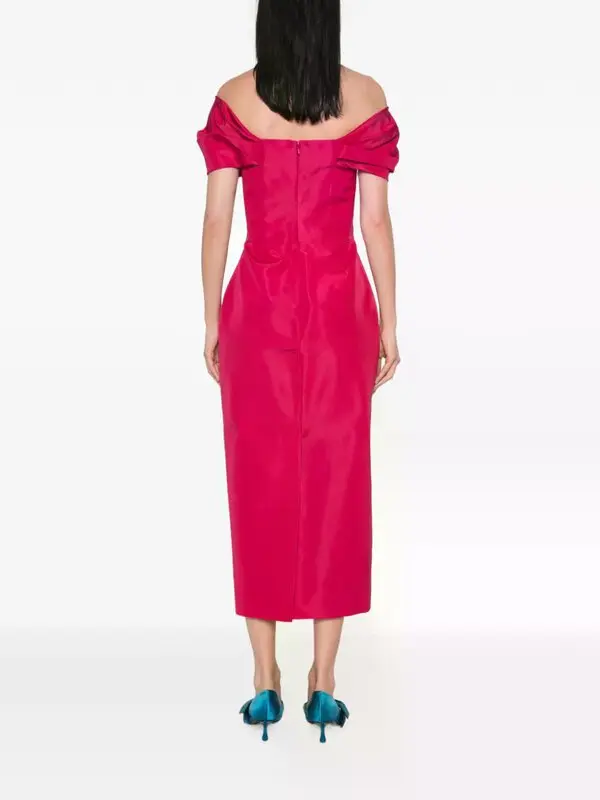 Carolina Herrera Off-shoulder Midi Dress