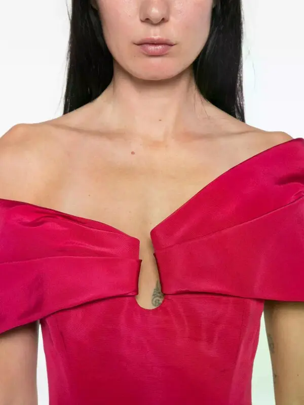 Carolina Herrera Off-shoulder Midi Dress