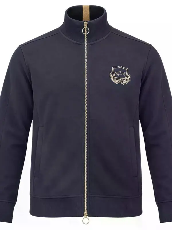 Paul & Shark Logo-embroidered Zip-up Sweater