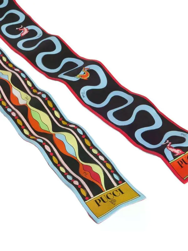 Emilio Pucci Mixed-print Silk Scarf
