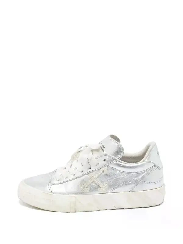 Off-White Vulcanized Lace-up Sneakers - Silver
