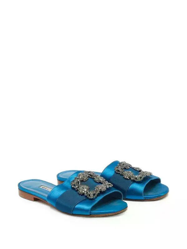 Manolo Blahnik Martamod Crystal-embellished Slides