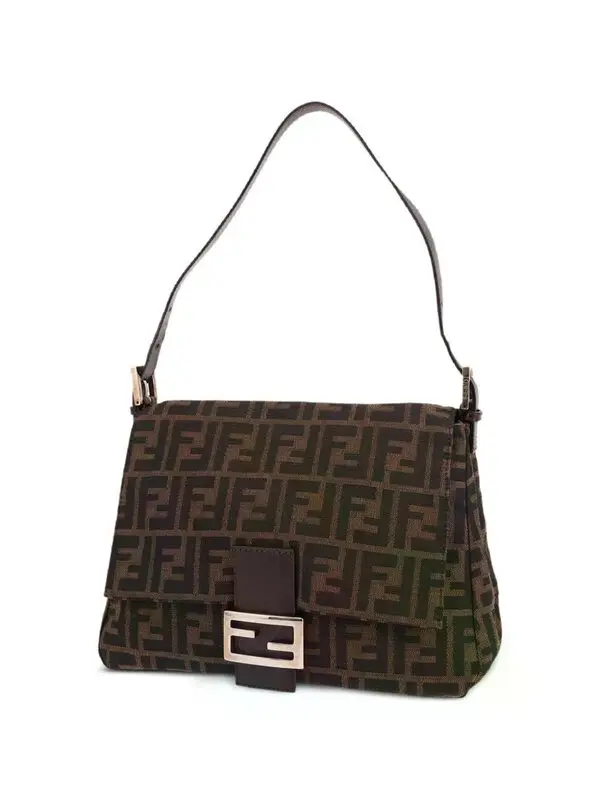 Fendi 2000s Mamma Baguette Logo-print Shoulder Bag