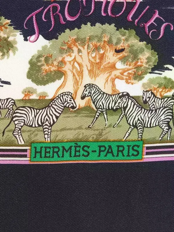 Hermès Tropiques Silk Scarf - Blue