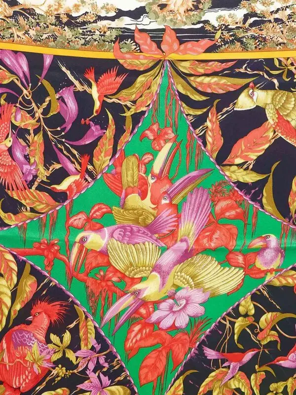 Hermès Tropiques Silk Scarf - Blue
