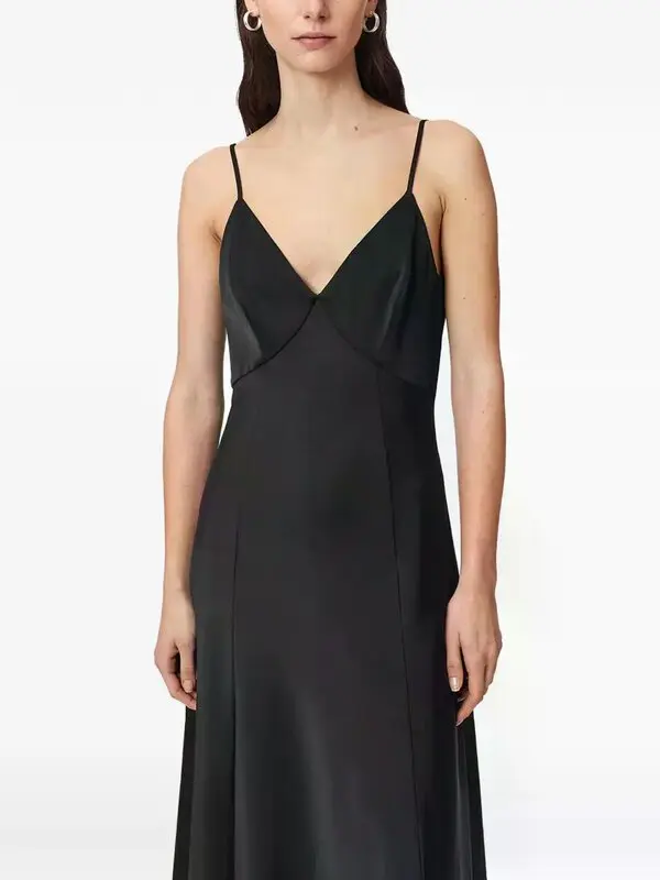 ALLSAINTS Satin-finish Spaghetti-strap Maxi Dress