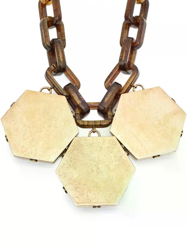 Gucci Hexagonal Crystal-embellished Necklace