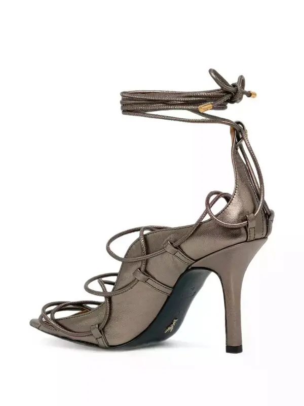 Patrizia Pepe Lace-up Metallic Pumps