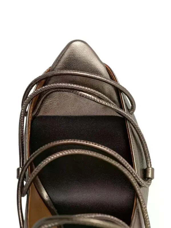 Patrizia Pepe Lace-up Metallic Pumps