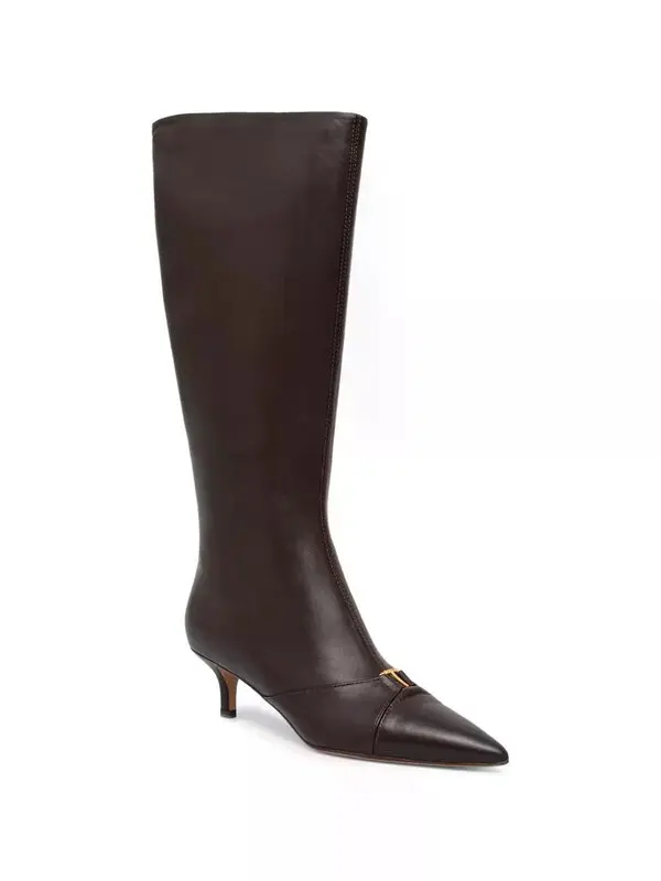 TWINSET Logo-plaque Pointed-toe Boots - Brown