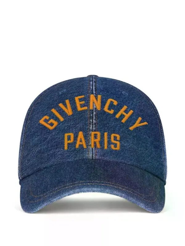 Givenchy Embroidered Cap In Denim
