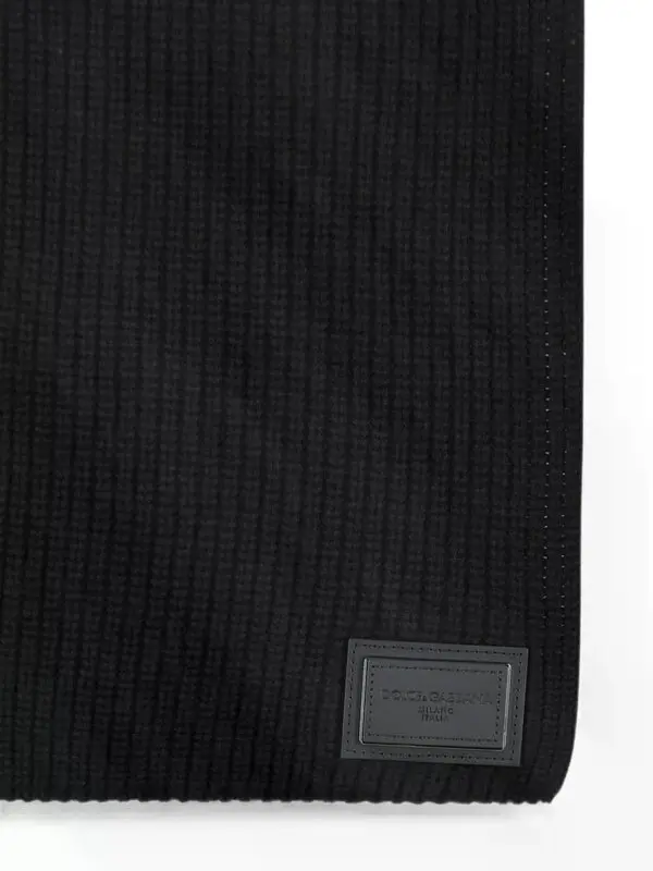 Dolce & Gabbana Logo-patch Ribbed Scarf
