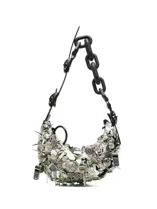 INNERRAUM Embellished Spike-detail Shoulder Bag