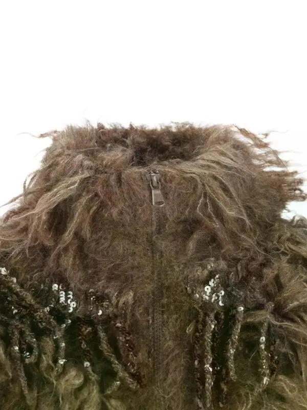 Brunello Cucinelli Sequin-embellished Shaggy Gilet