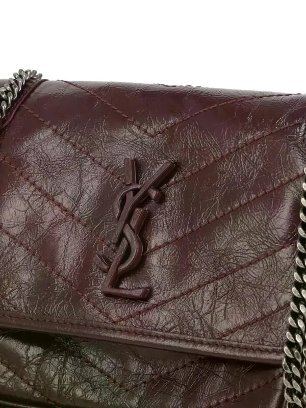 Saint Laurent 2010s Baby Niki Logo-plaque Shoulder Bag - Red