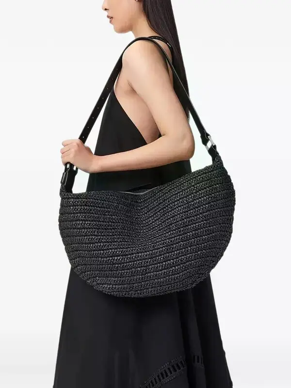 ALLSAINTS Luna Woven Leather Shoulder Bag