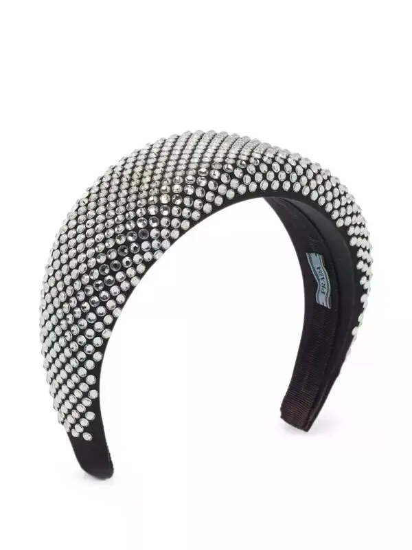 Prada Crystal-embellished Satin Headband