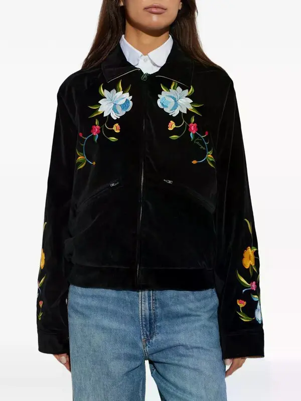 Kenzo Wildflower Embroidered Velvet Jacket