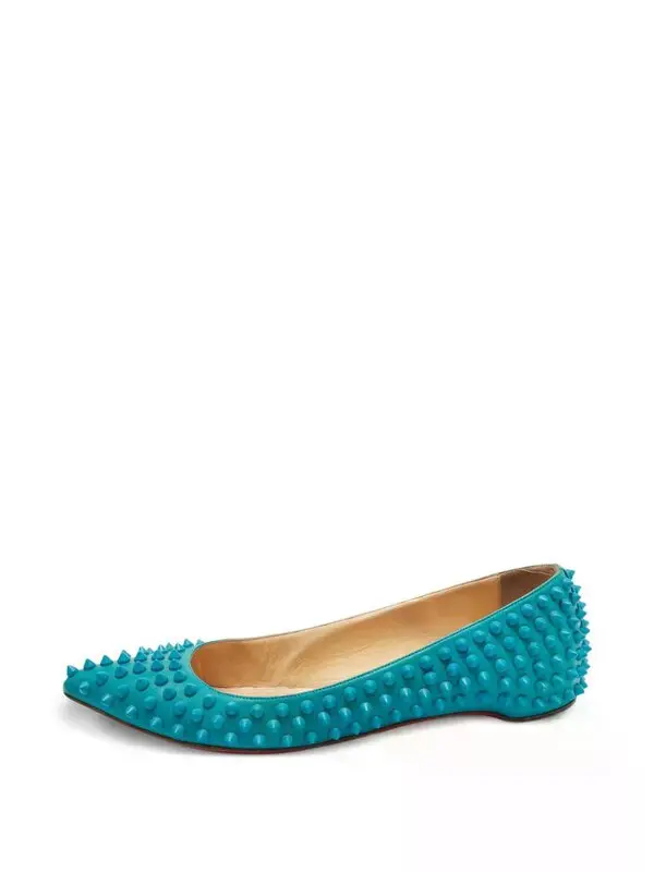 CHRISTIAN LOUBOUTIN Pigalle Spikes Ballet Flats - Blue
