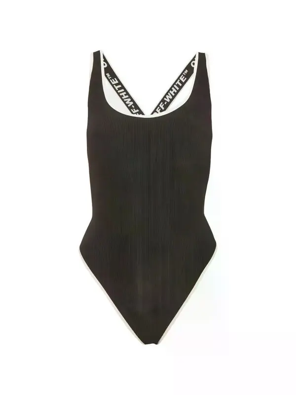 Off-White Logo-strap Contrasting-trim Swimsuit