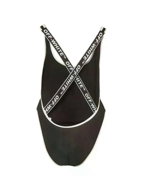 Off-White Logo-strap Contrasting-trim Swimsuit