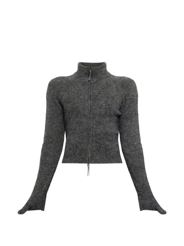 ROA Zip-up Mohair-blend Cardigan