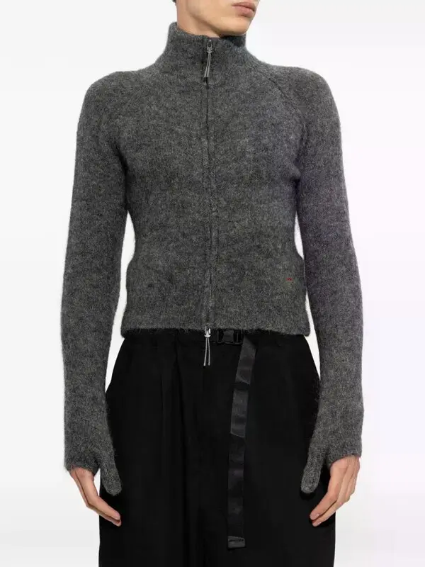 ROA Zip-up Mohair-blend Cardigan