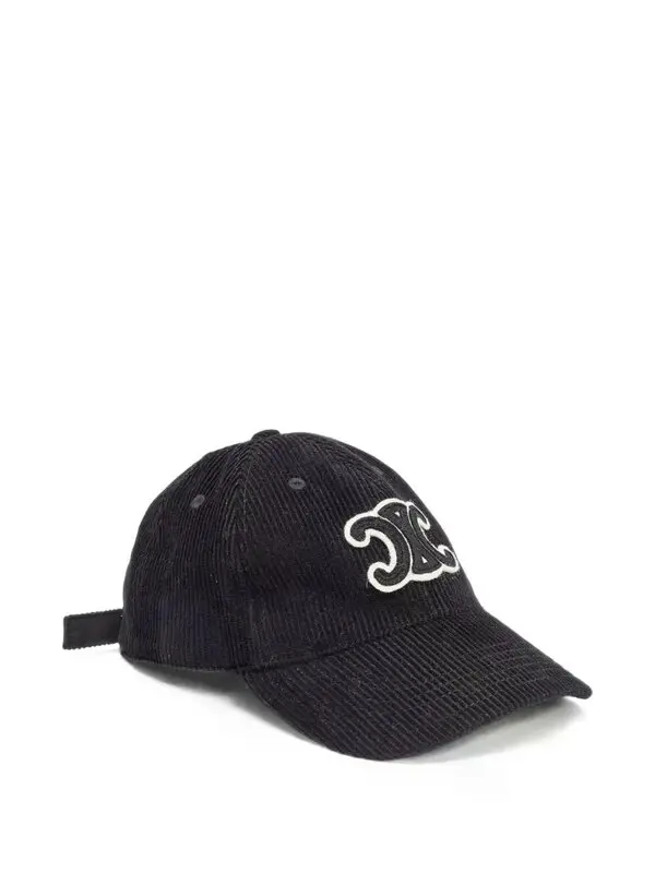 Celine Triomphe Corduroy Baseball Cap
