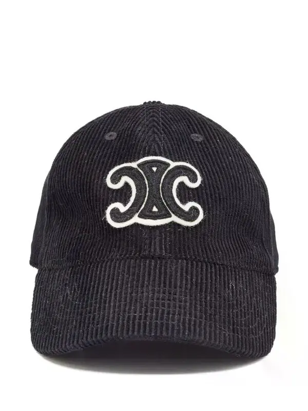 Celine Triomphe Corduroy Baseball Cap