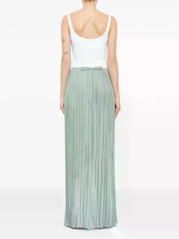 LANVIN Pleated Drawstring-fastening Maxi Skirt