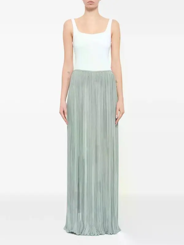 LANVIN Pleated Drawstring-fastening Maxi Skirt