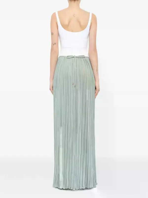 LANVIN Pleated Drawstring-fastening Maxi Skirt