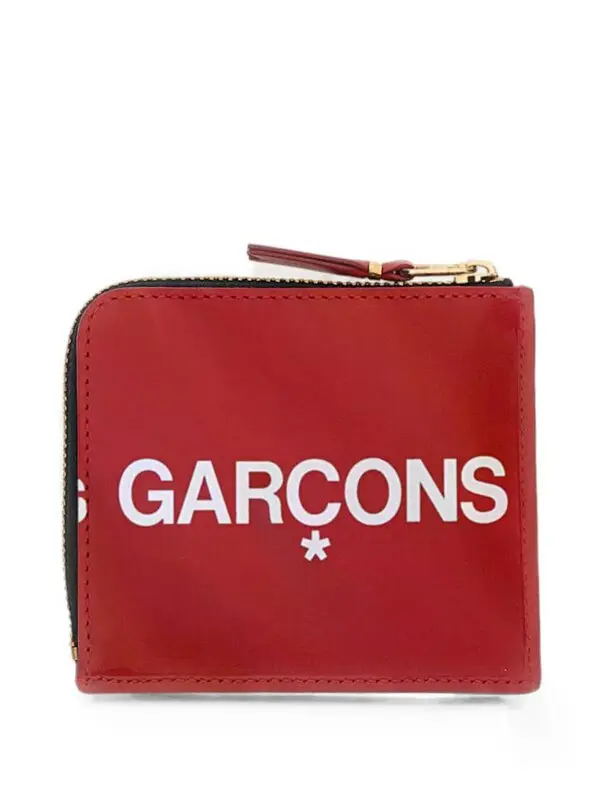 Play Comme Des Garcon Logo-print Leather Wallet