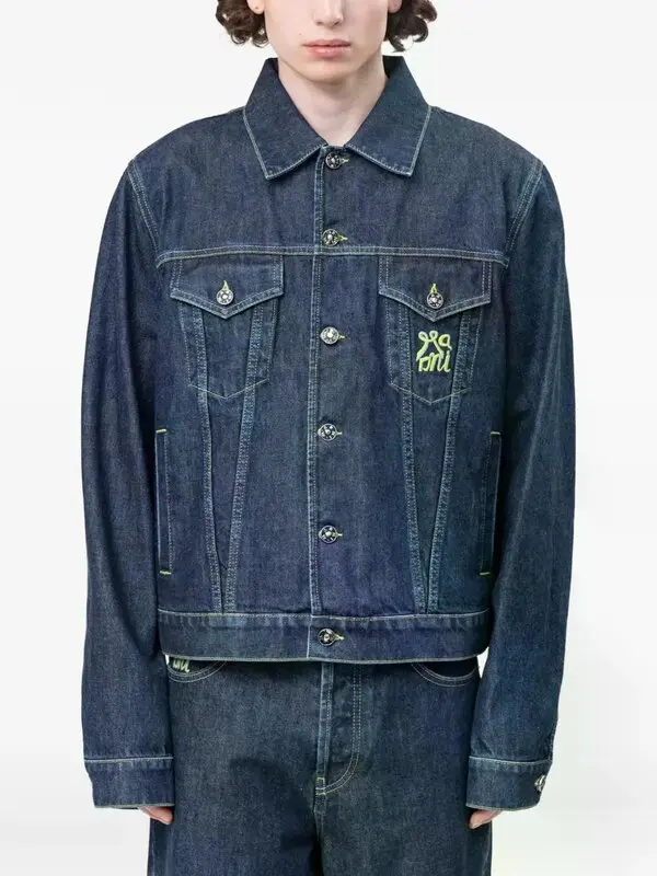 Marni Logo-embroidered Denim Jacket