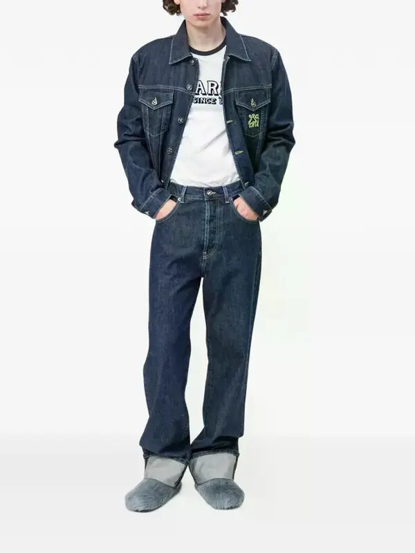 Marni Logo-embroidered Denim Jacket