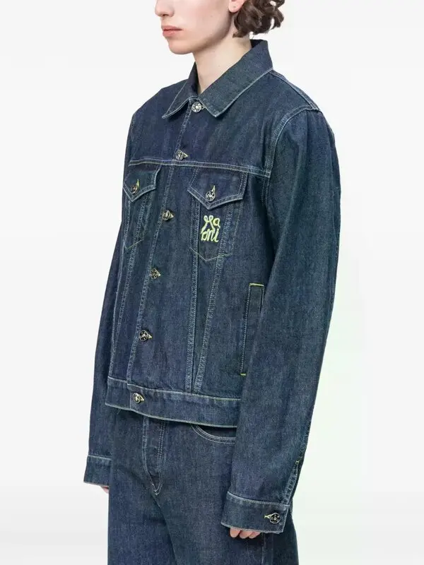 Marni Logo-embroidered Denim Jacket