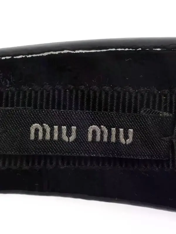Miu Miu Logo-embellished Patent-leather Headband
