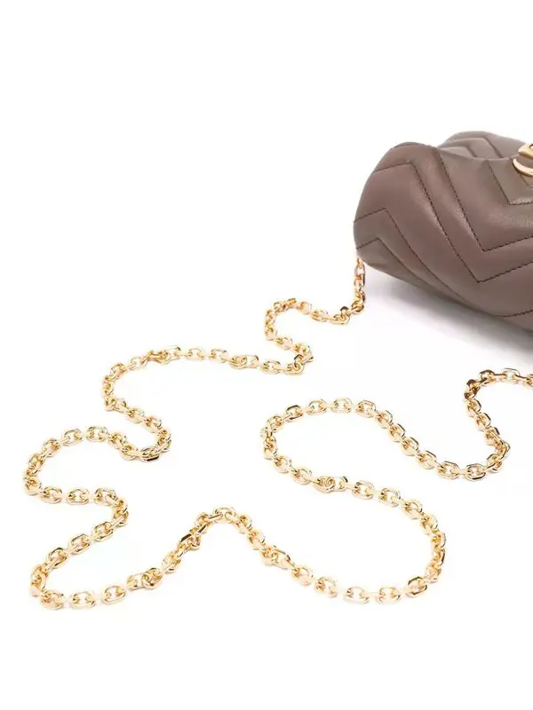 Gucci Mini Gg Marmont Matelassé Shoulder Bag - Brown