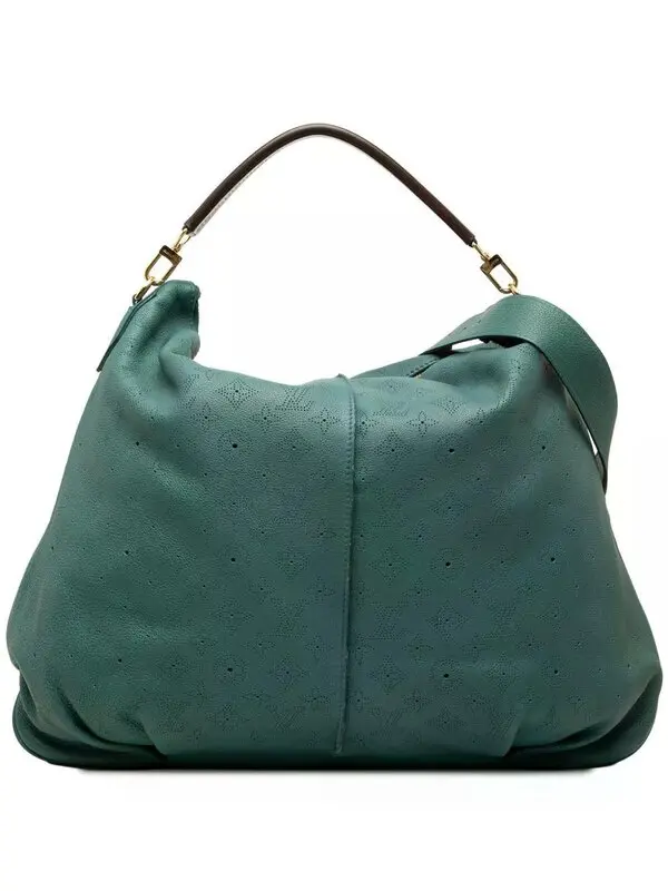 LOUIS VUITTON 2012 Monogram Mahina Selene Mm Satchel - Blue