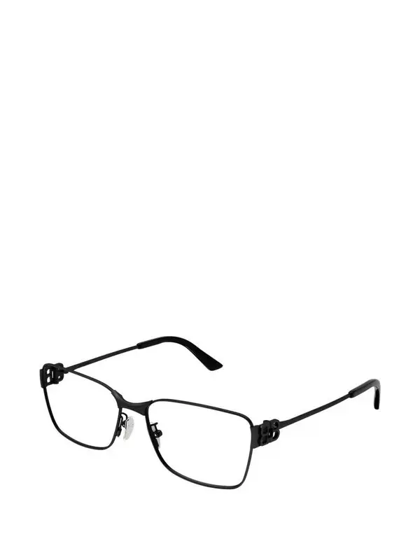 Balenciaga Bb-logo Square-frame Glasses - Black