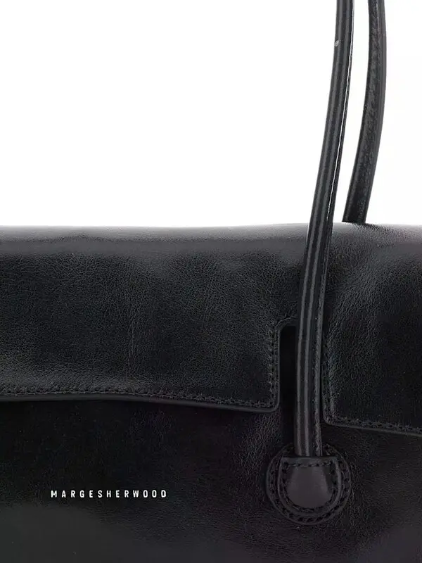 MARGESHERWOOD Small Glossy Leather Shoulder Bag