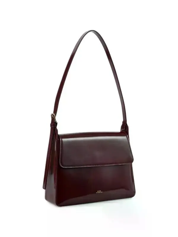 A.p.c. Virginie Polished Leather Shoulder Bag