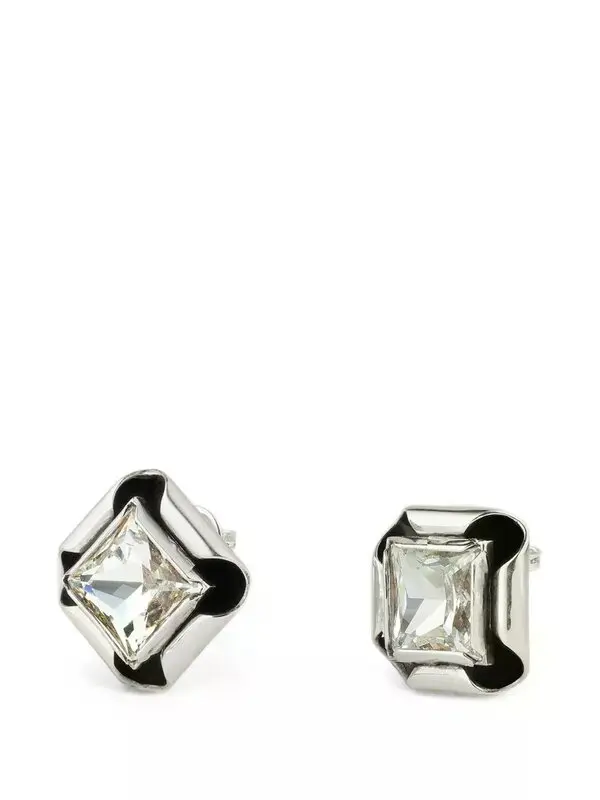 Givenchy Deconstructed Crystals Earrings In Metal And Crystals