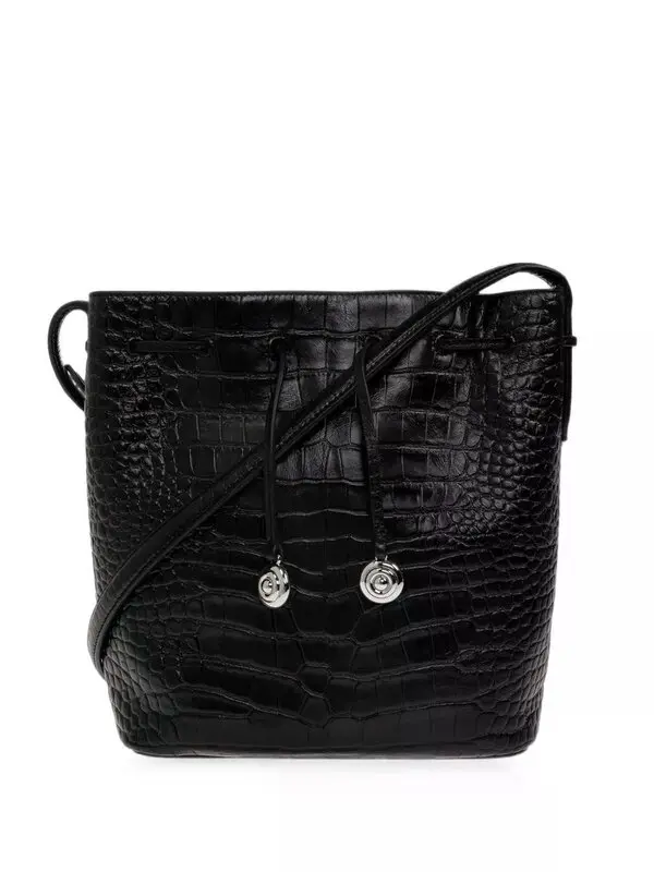 LIFFNER Small Croc-effect Charm Bucket Bag