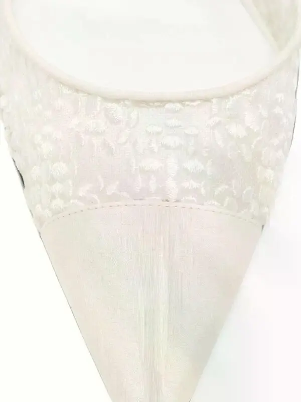 Manolo Blahnik Capsli Lace-panelled Slingback Pumps