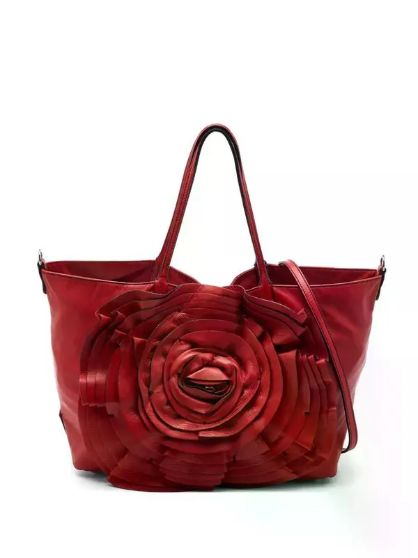 Valentino Garavani Petale Rose Tote Bag - Red