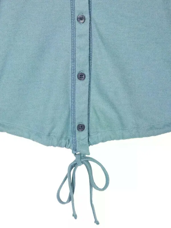 STUDIO TOMBOY Drawstring Hooded Cardigan - Blue