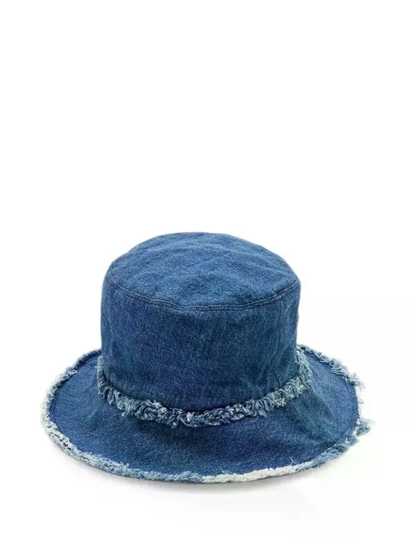 Miu Miu Distressed Denim Bucket Hat