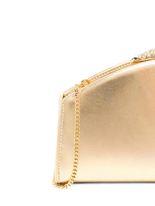 GIUSEPPE ZANOTTI Atena Crystal-embellished Clutch Bag - Gold