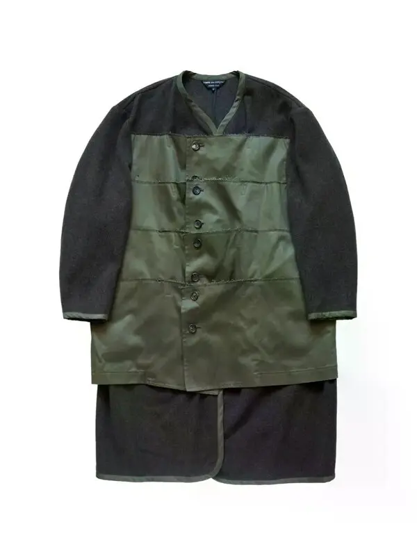 Comme Des Garçons Patched Collarless Coat